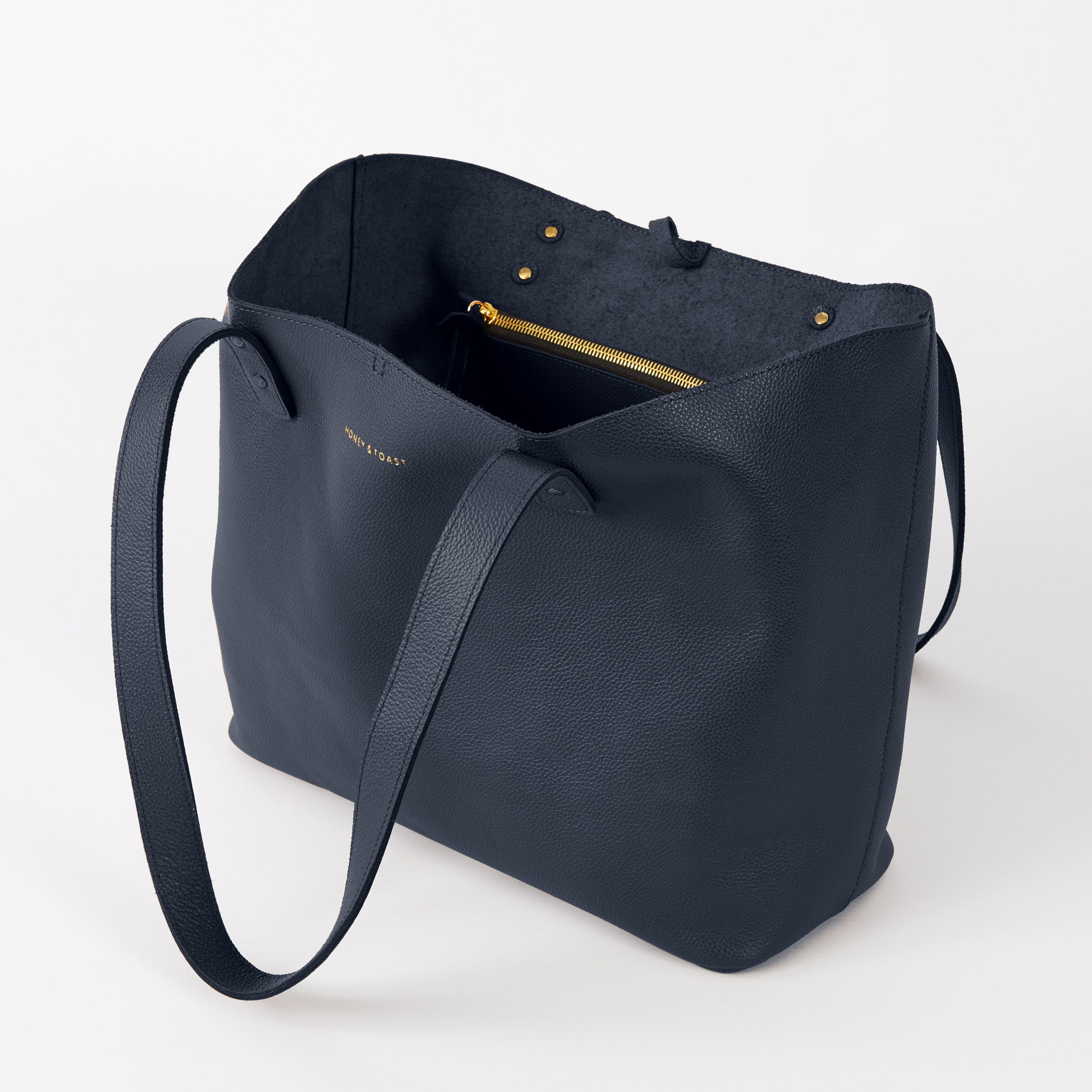 Russet tote bag navy – Honey & Toast